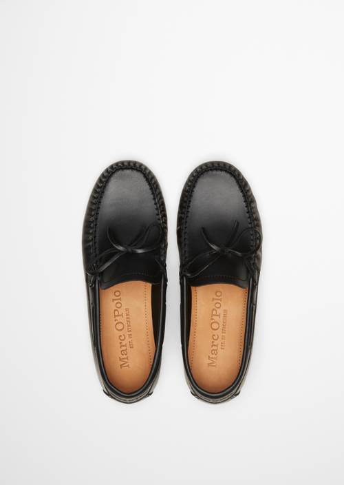 Moccasin made from high-quality cowhide - blue | Made in Portugal ...
