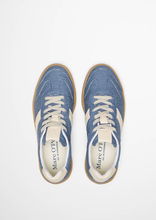 Court sneaker made from denim - blue | Made in Portugal | MARC O’POLO