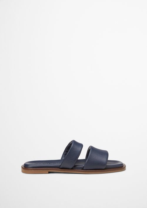 Slide made from fine cowhide - blue | Slides | MARC O’POLO