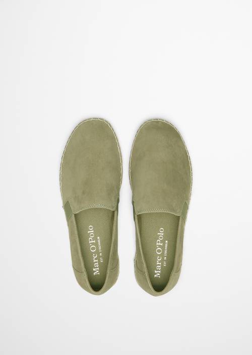 Espandrilles in pregiata pelle di capra - verde | Scarpe estive | MARC ...