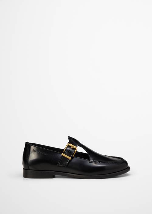 Mary-Jane loafer model Fiona made from shiny cowhide - black | Made in ...