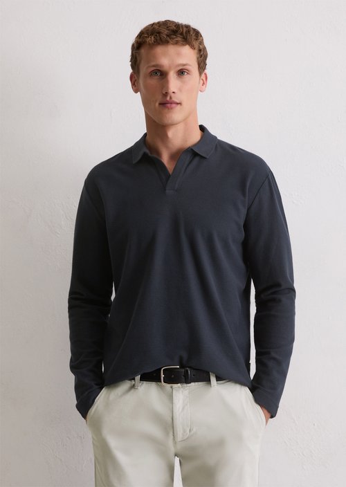 DfC Ottoman polo shirt made from soft organic cotton jersey - blue ...