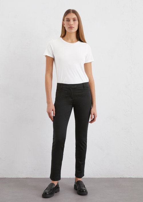 Pants model Laxå slim from Smooth Sateen Stretch - black | Clothing ...