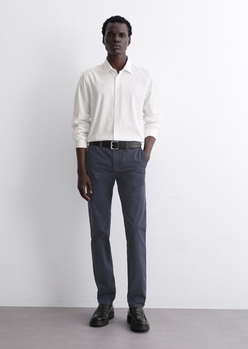 Chino Model Malmö slim aus Bio-Baumwoll-Twill - blau | Hosen | MARC O’POLO