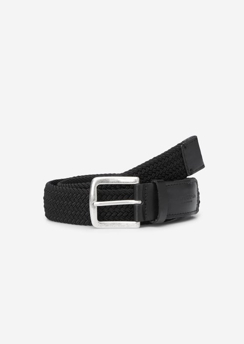 Braided belt made of recycled materials - black | Accessories | MARC O’POLO