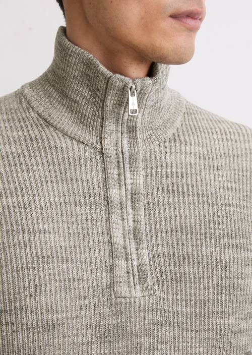 Troyer regular gemaakt van een mix van katoen en scheerwol - grijs ...