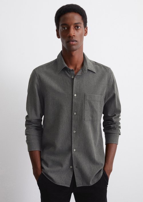 Shirt shaped made from pure organic cotton - gray | Long sleeve shirts ...